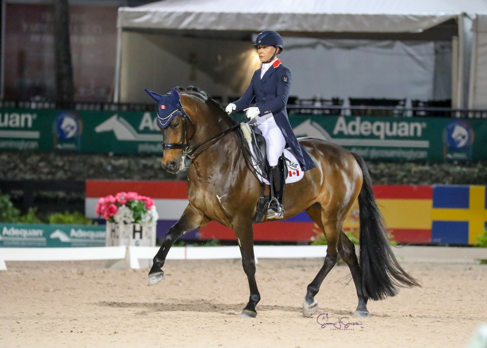 L’équipe canadienne de dressage médaillée d’argent à la Coupe des ...